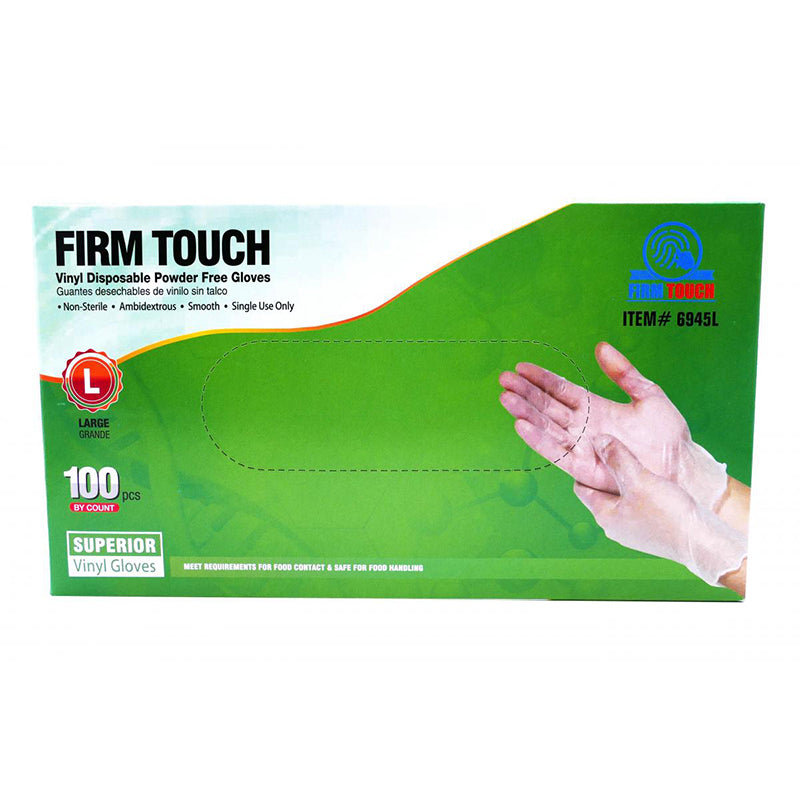 Firm Touch Vinyl 無粉透明手套(大碼) 100隻 – Woodsfield